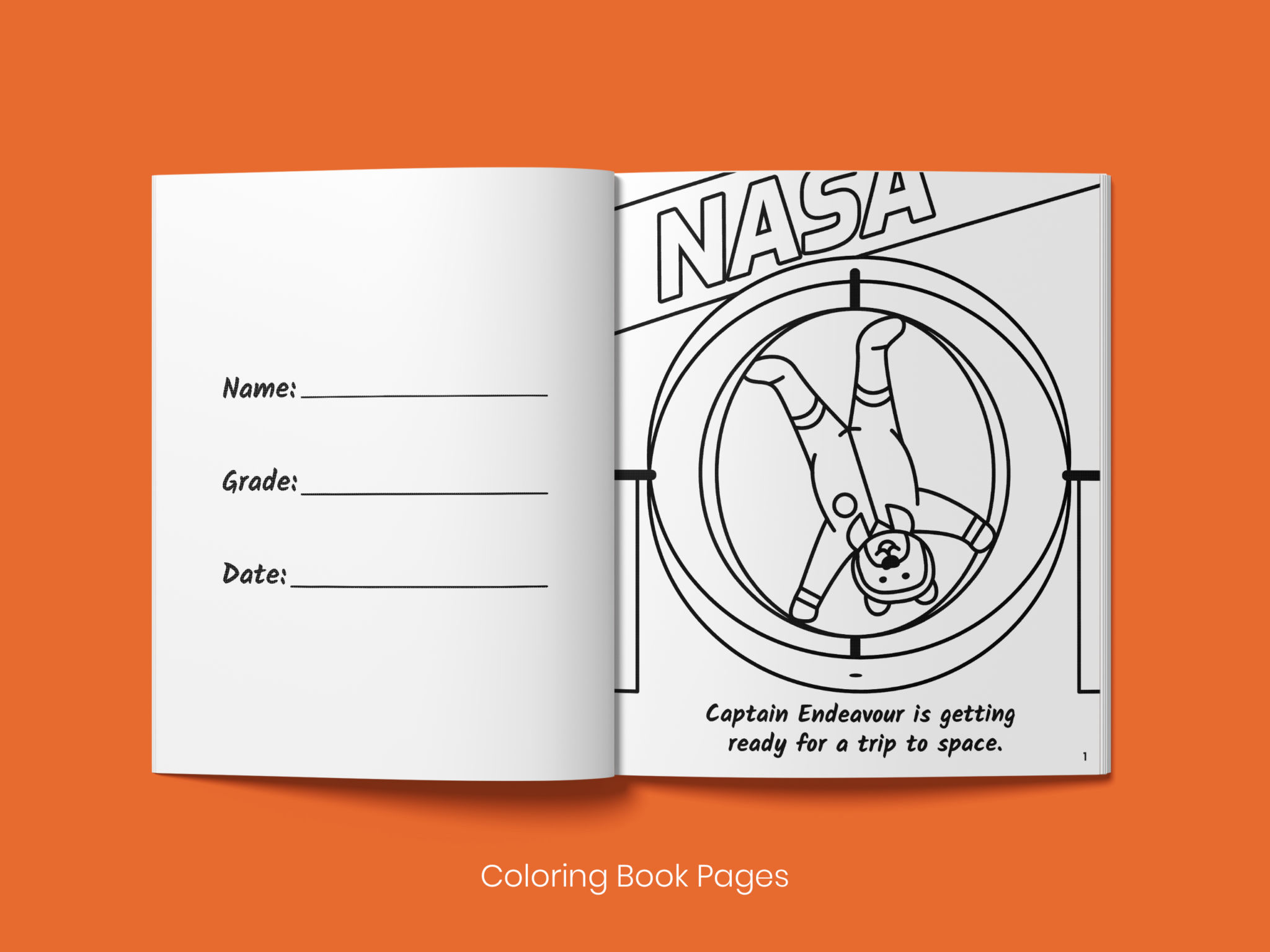 Captain Endeavour Goes to Space: Coloring Book Adventure - Kelsey Armstrong